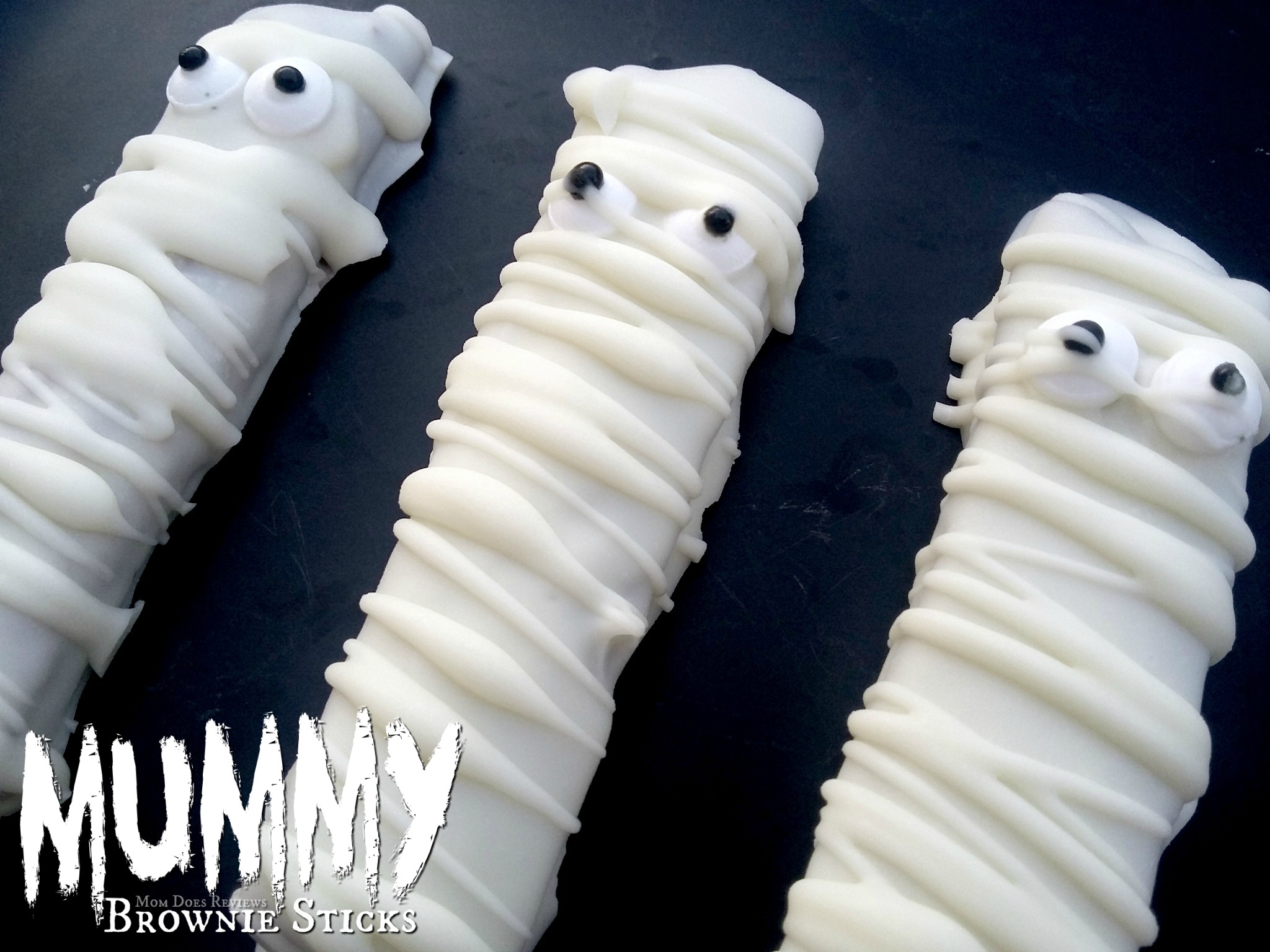 Yummy Mummy Brownie Stick Recipe for Halloween