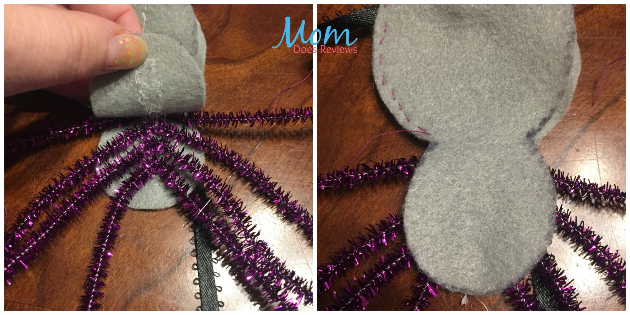 Fun Felt Dangling Spider Decoration for Halloween #craft - Mom Does Reviews