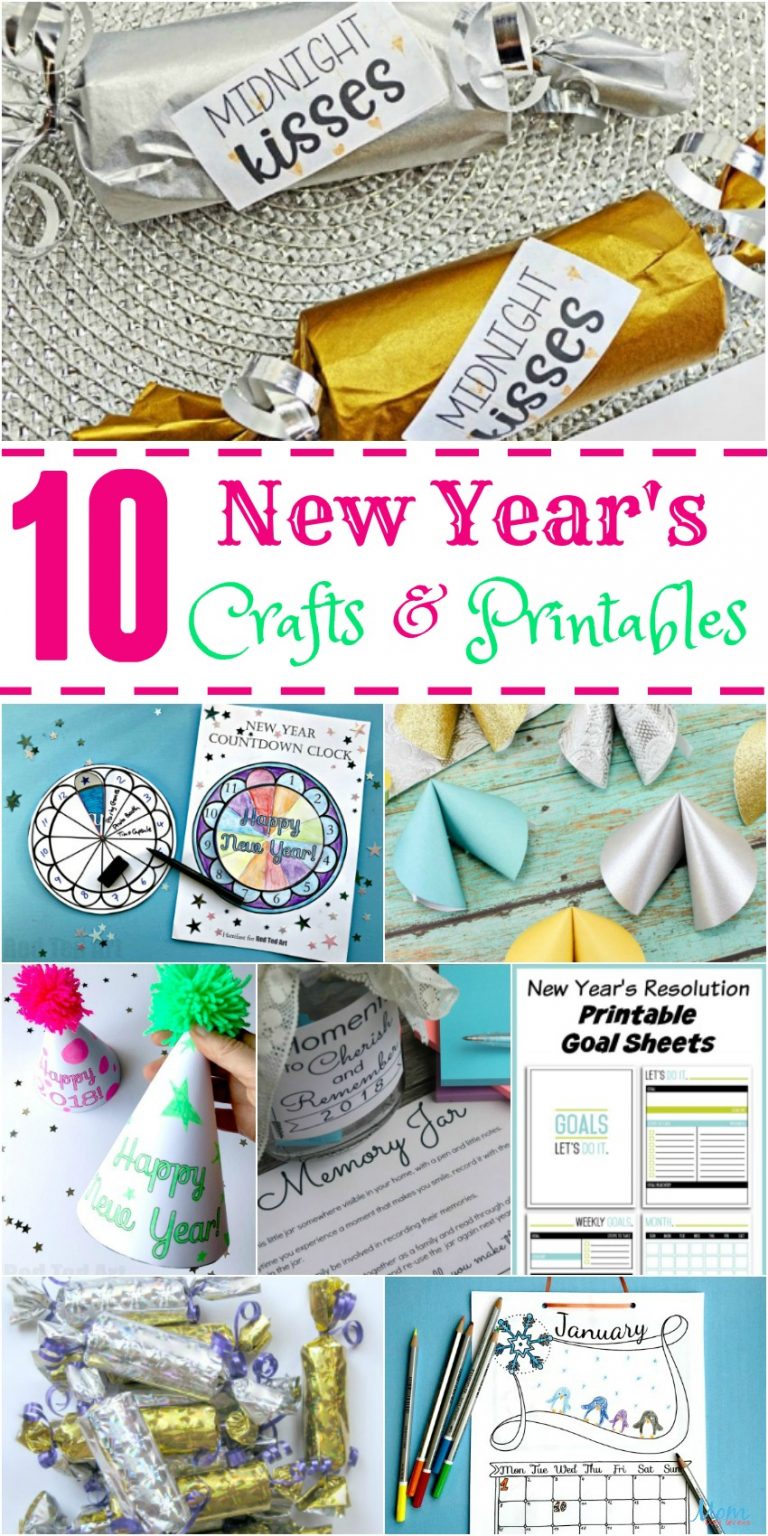 10 New Year's Crafts and Printables to Help you Celebrate - Mom Does ...