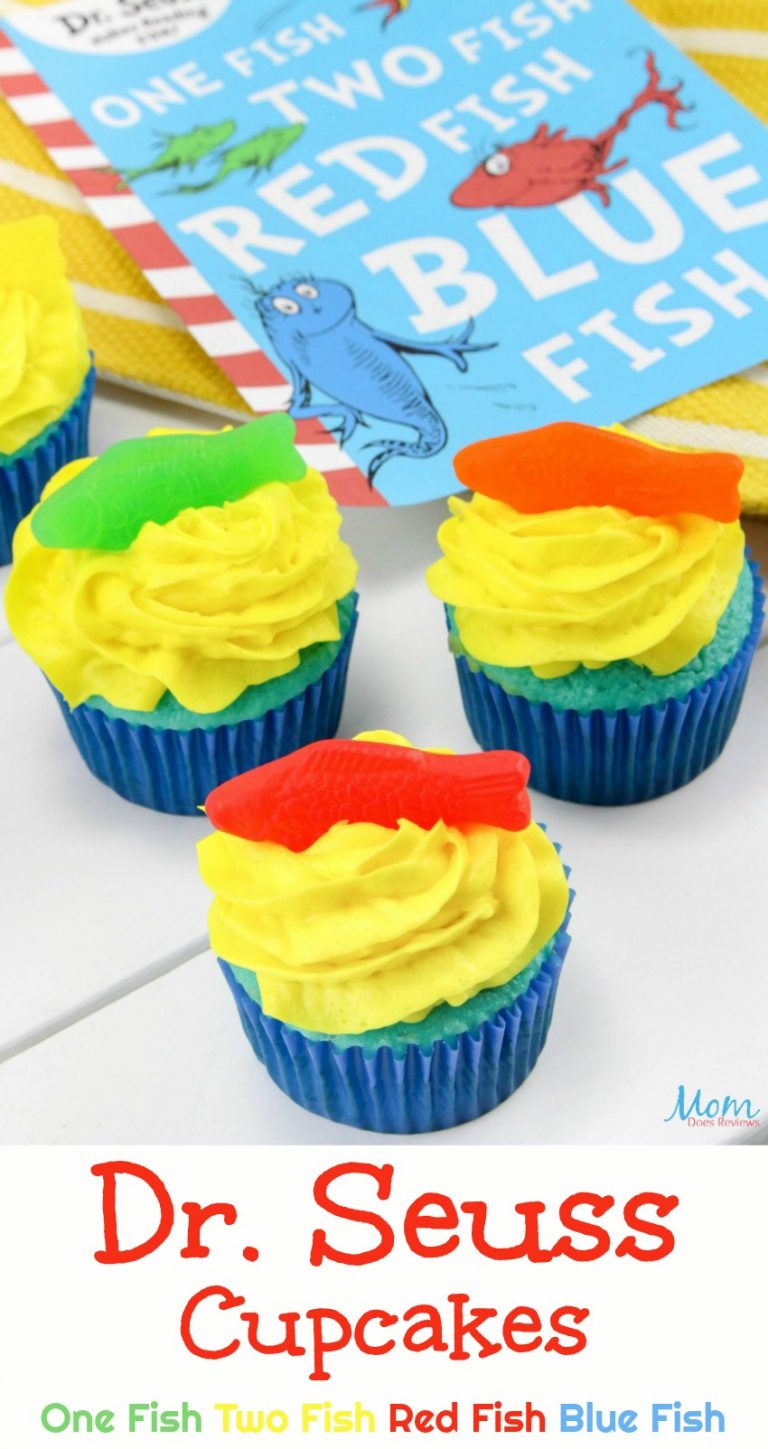 Dr. Seuss Cupcakes One Fish Two Fish Red Fish Blue Fish - Mom Does Reviews