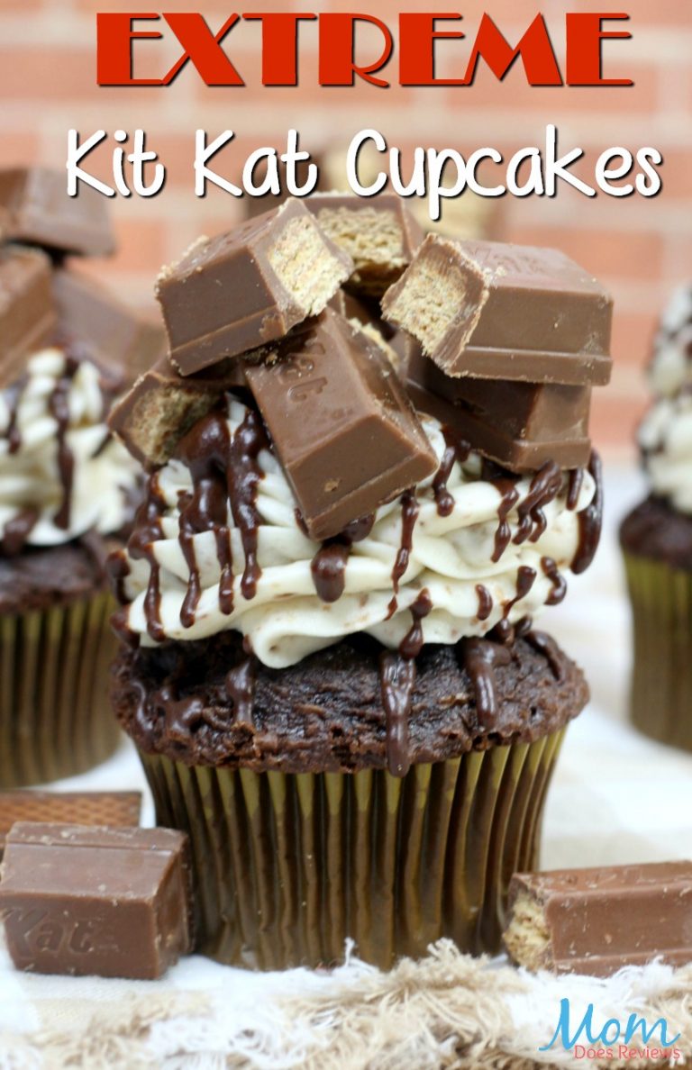 Deliciously EXTREME Kit Kat Cupcakes - Mom Does Reviews