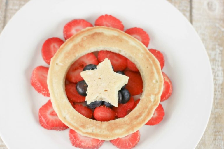 Captain America Pancakes for your Marvel Fan! - Mom Does Reviews