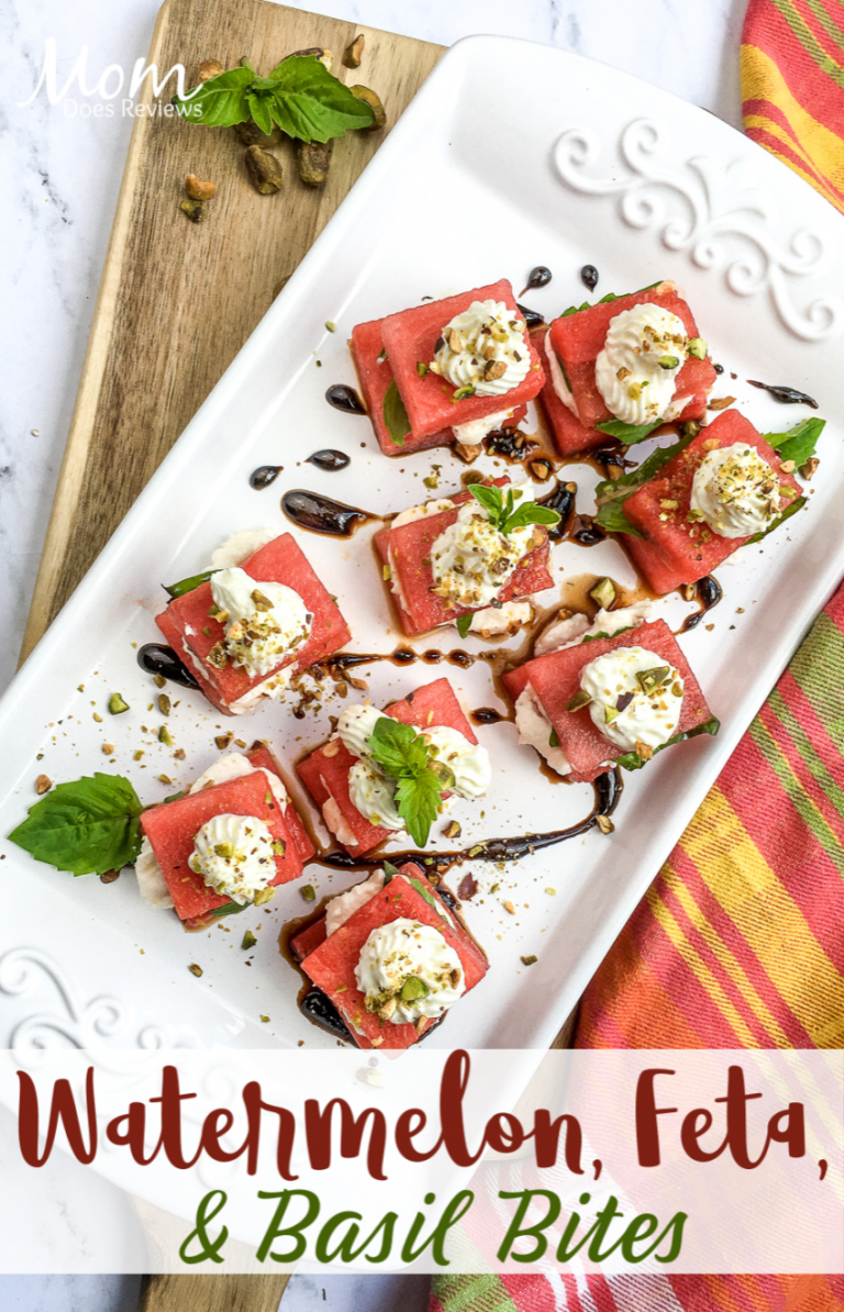 Watermelon, Feta, & Basil Bites- Perfect Summer Appetizer! - Mom Does ...