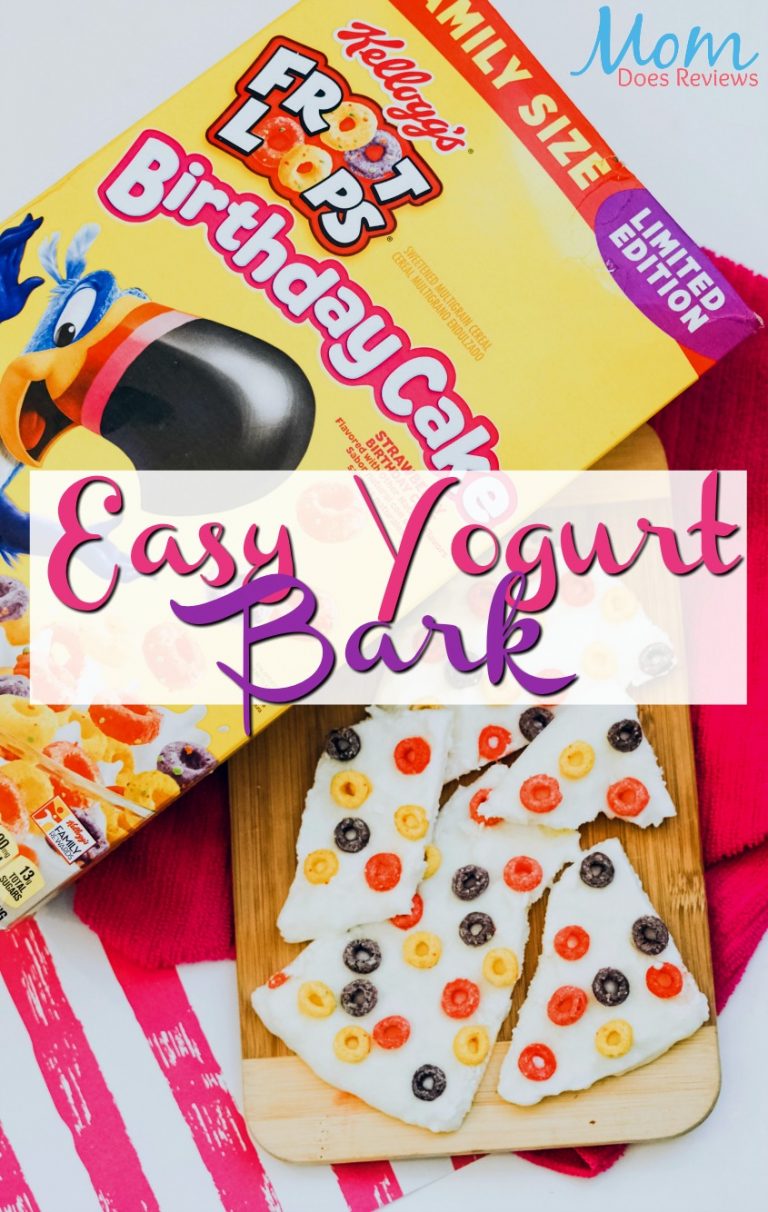 2 Ingredient Froot Loops Birthday Cake Yogurt Bark - Mom Does Reviews