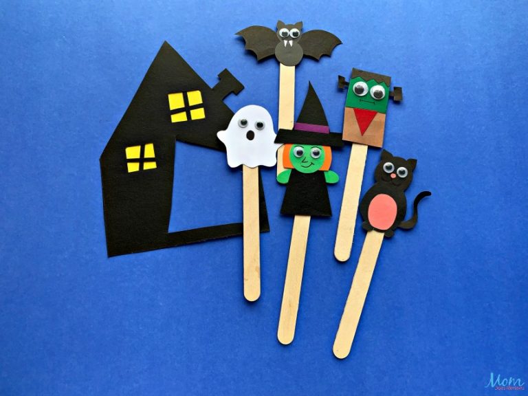 Adorable Halloween Puppet Craft for Kids - Mom Does Reviews