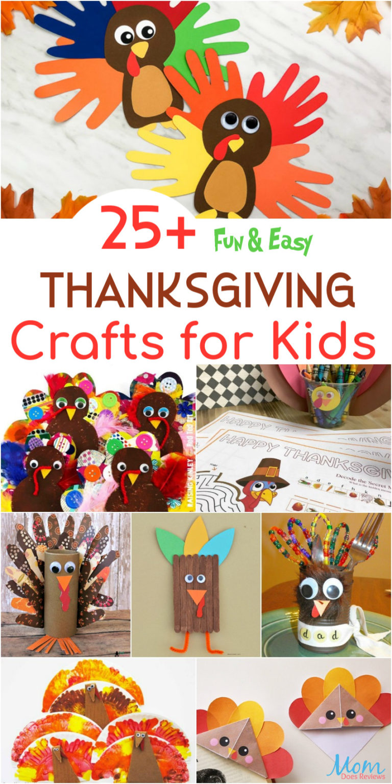 25+ Fun & Easy Thanksgiving Crafts for Kids - Mom Does Reviews