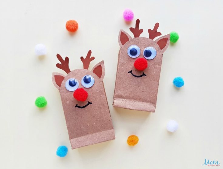 DIY Reindeer Gift Bags - A Fun Christmas Craft! - Mom Does Reviews