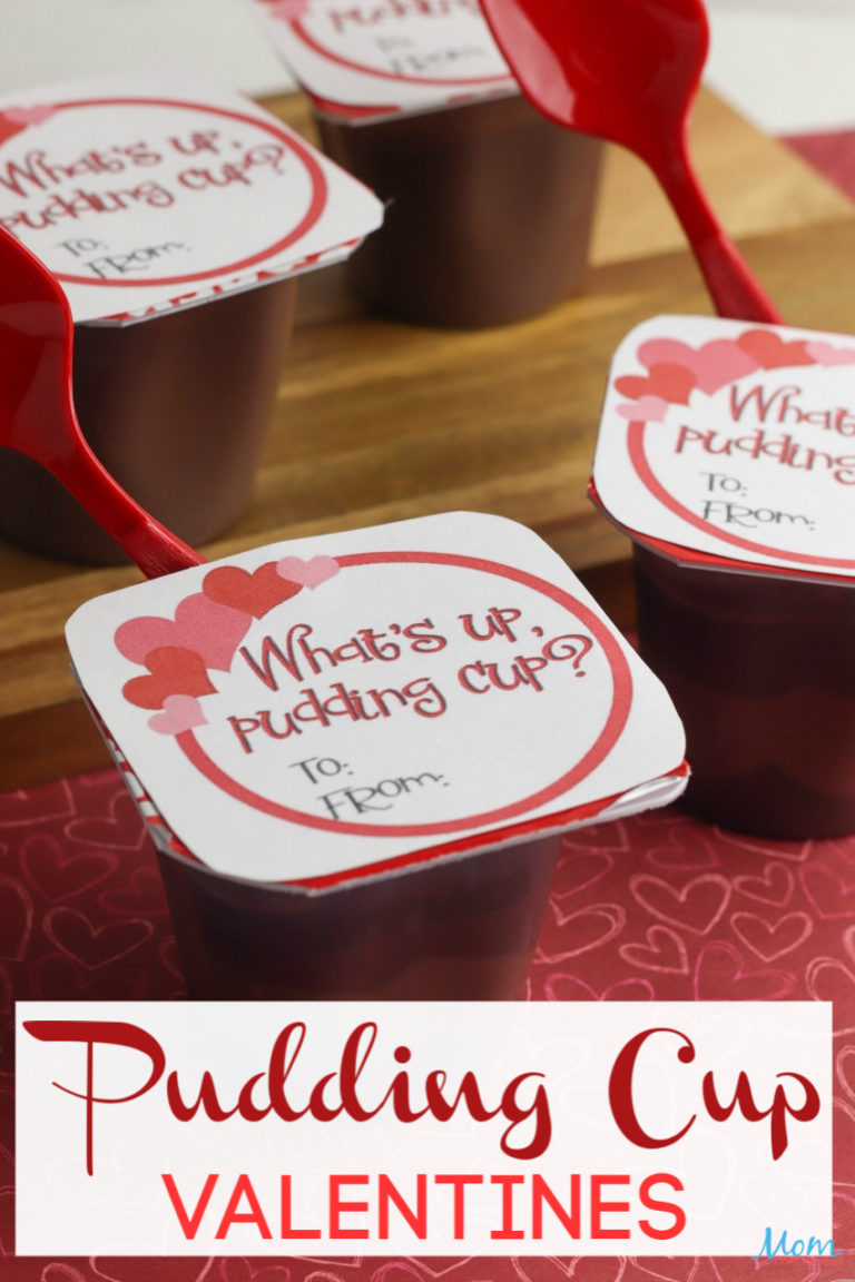 Cute & Easy Pudding Cup Valentines with Free Printable - Mom Does Reviews