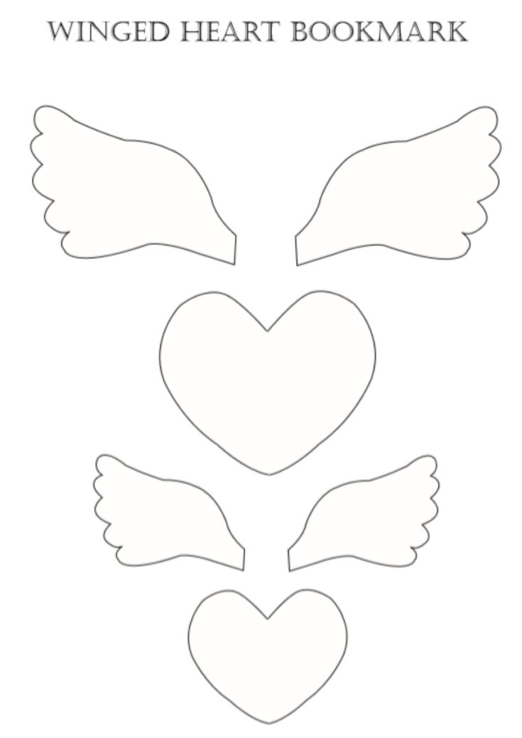 Winged Heart Bookmark Craft - Mom Does Reviews