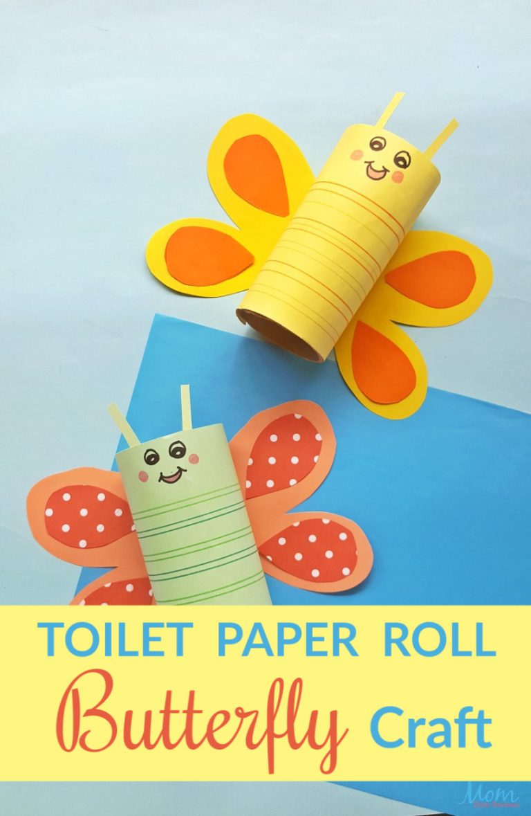 Cute & Easy Toilet Paper Roll Butterfly Craft - Mom Does Reviews