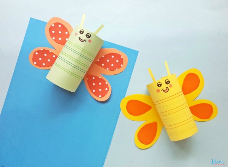 Cute & Easy Toilet Paper Roll Butterfly Craft - Mom Does Reviews
