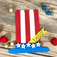 Make Your Own Craft Stick Patriotic Hat - #DollarStoreCraft - Mom Does ...