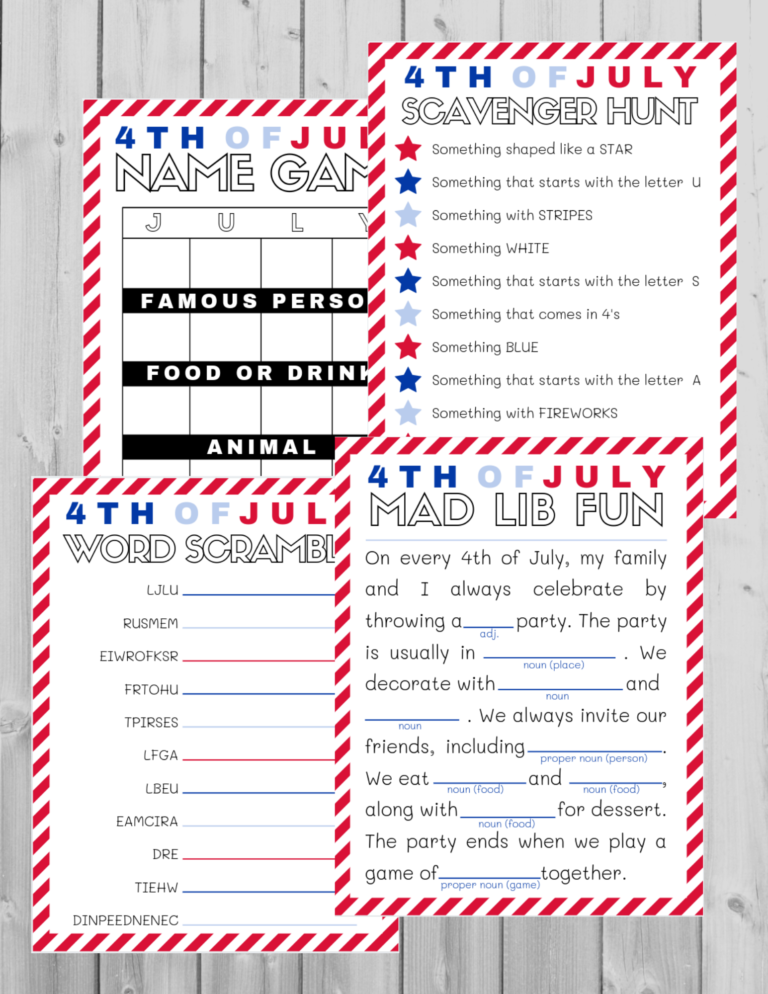 Free 4th of July Activity Pack! - Mom Does Reviews