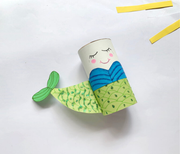 Toilet Paper Roll Mermaid Craft for Kids - Mom Does Reviews
