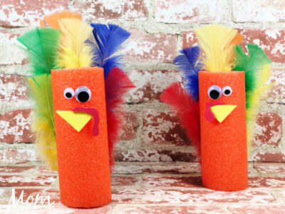 Pool Noodle Turkey Craft- a Fun Dollar Store Craft - Mom Does Reviews