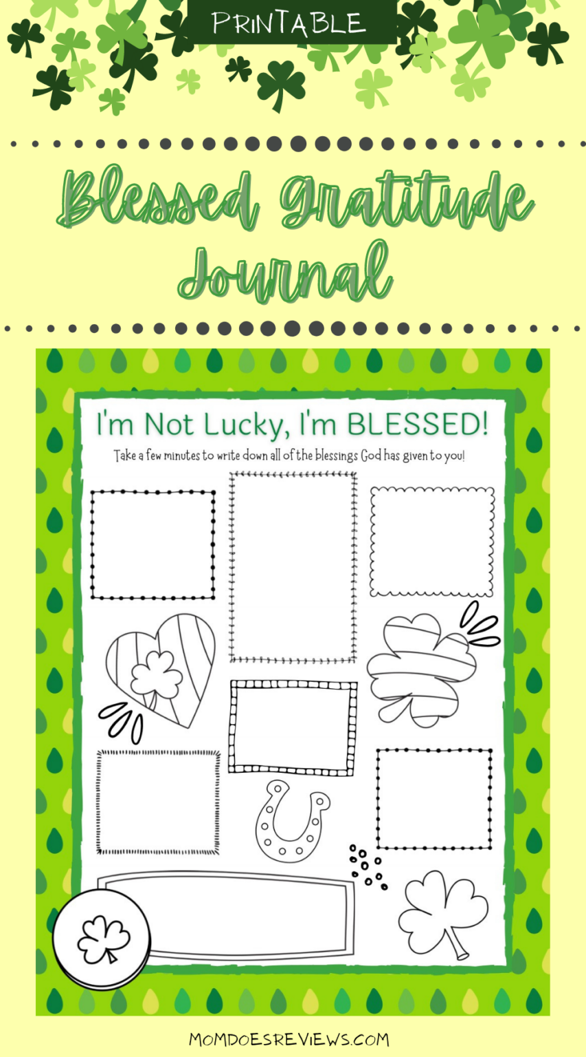 Blessed Gratitude Journal Printable and St. Patrick's Day Activities ...