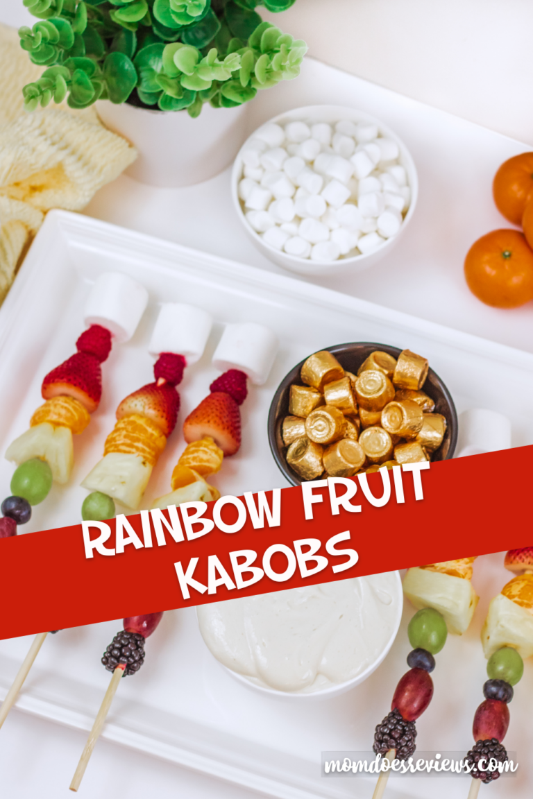 Easy Rainbow Fruit Kabobs - Mom Does Reviews