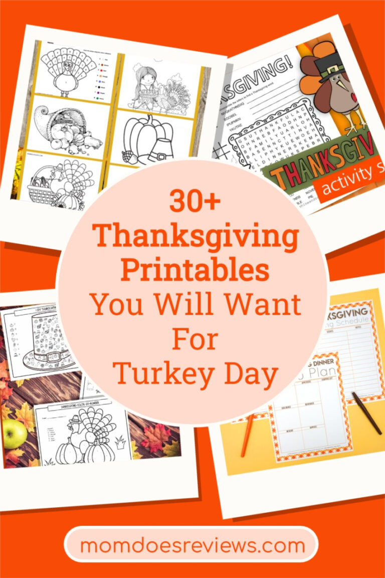 30+ Thanksgiving Printables You Will Want For Turkey Day - Mom Does Reviews