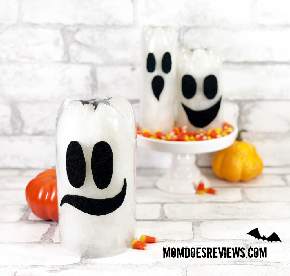 How to Make Recycled Bottle Ghosts for Halloween! - Mom Does Reviews