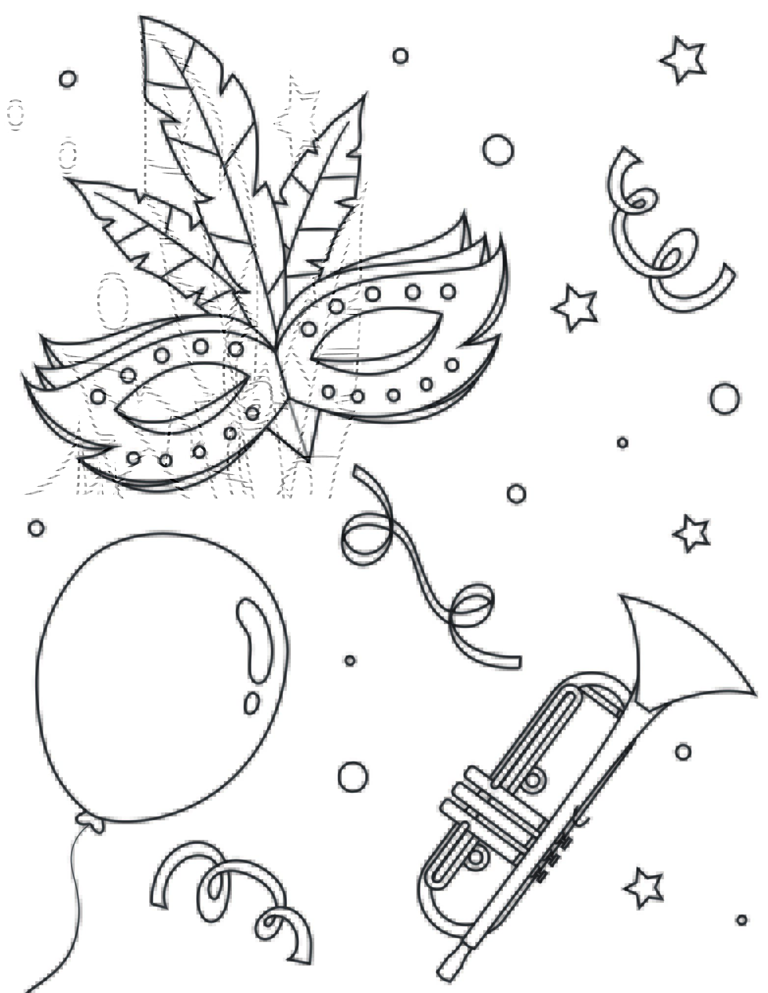 Celebrate Mardi Gras with these Coloring Pages - Mom Does Reviews