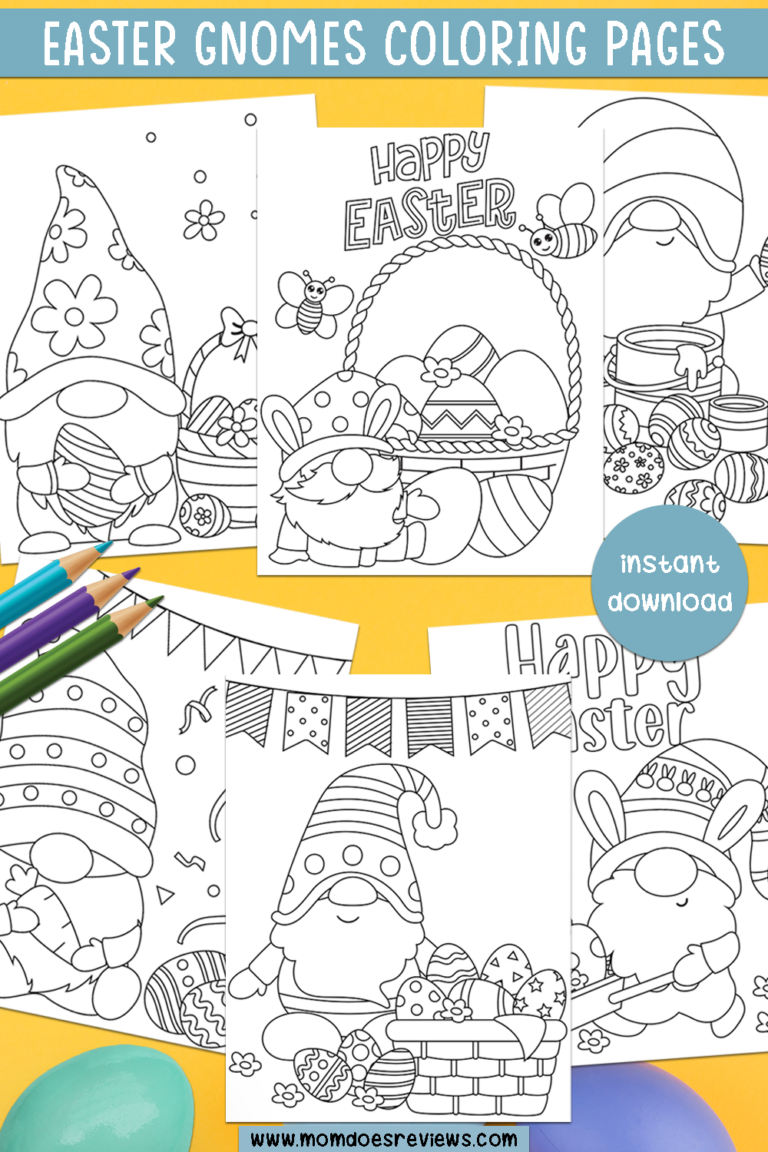 Easter Gnomes Coloring Pages - Mom Does Reviews