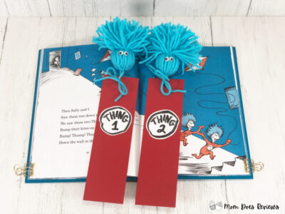 Dr. Seuss Thing 1 and Thing 2 Tassel Bookmark Craft for Kids - Mom Does ...