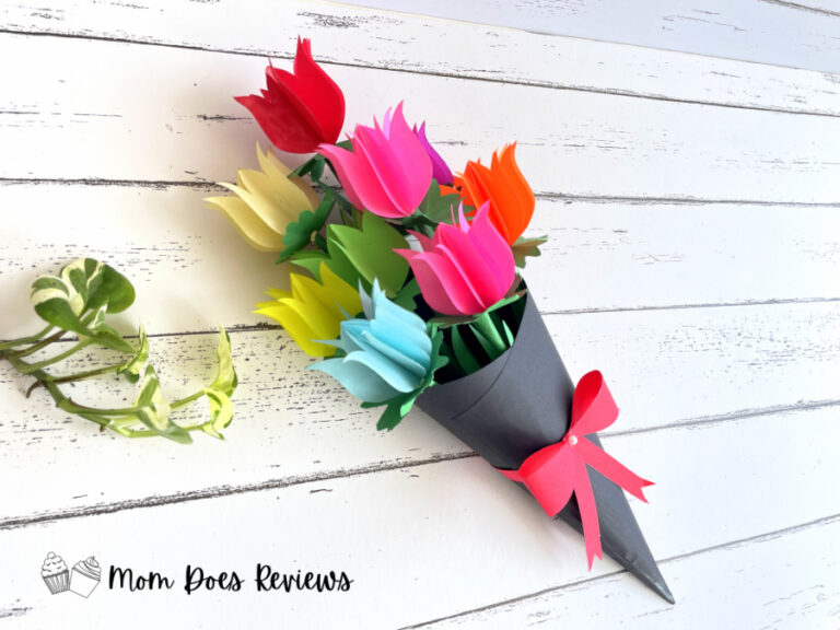 Tulip Bouquet Paper Craft - Mom Does Reviews