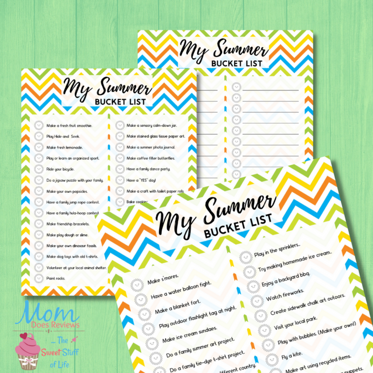 Printable Summer Bucket List for Kids! - Mom Does Reviews