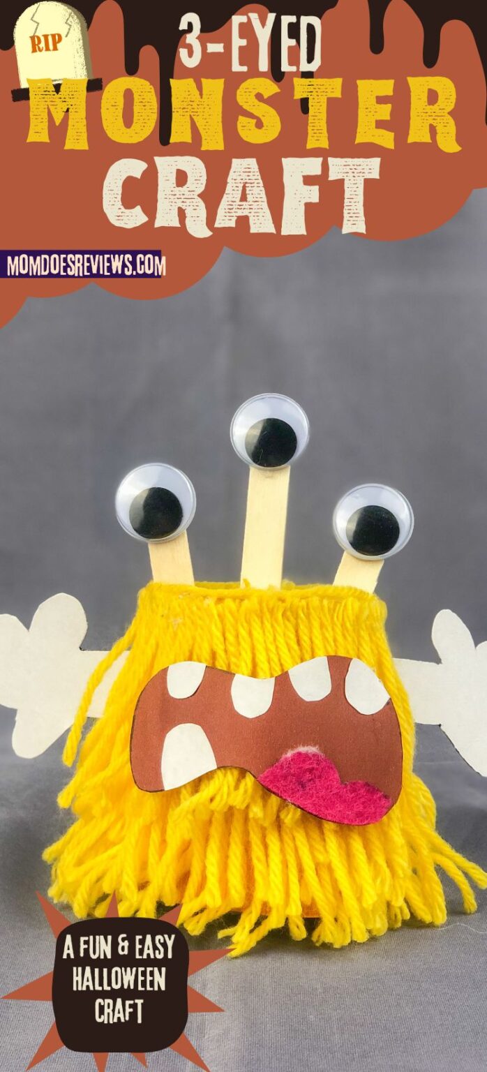 Cute & Easy 3-Eyed Monster Craft for Kids - Mom Does Reviews