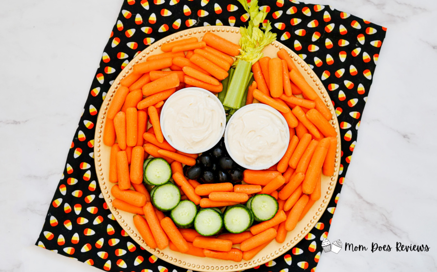 How to Make a Fun Pumpkin Veggie Tray - Mom Does Reviews