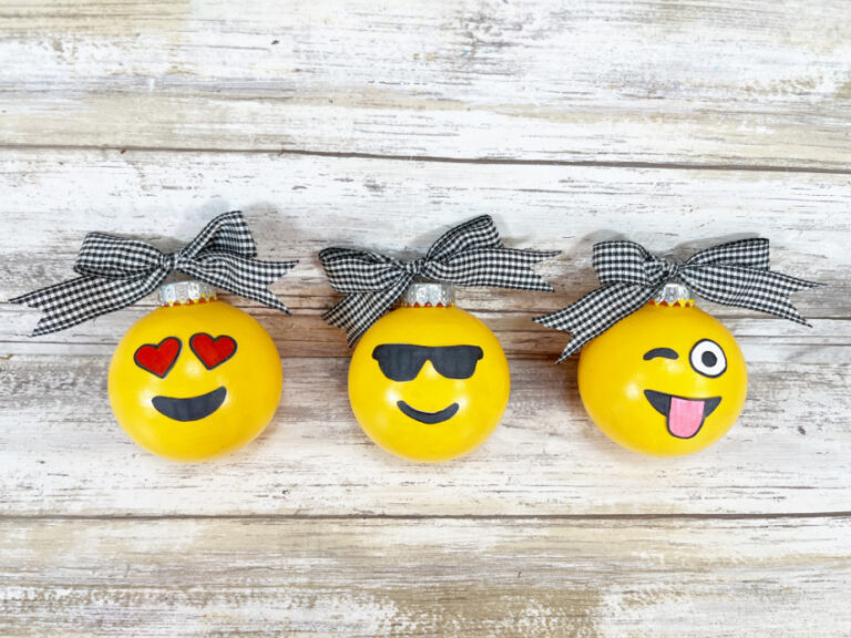 Dollar Store Emoji Ornament Craft for Kids - Mom Does Reviews