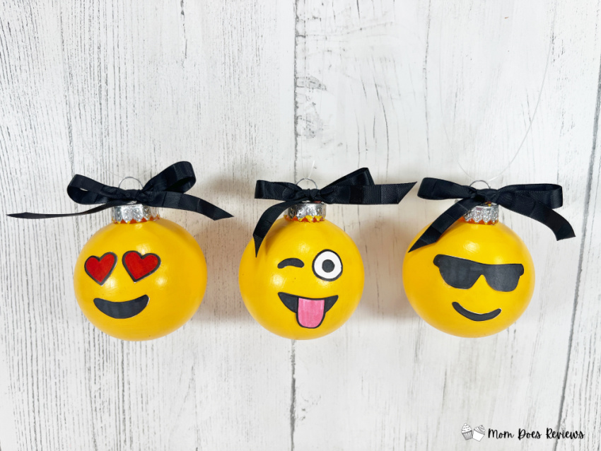 Dollar Store Emoji Ornament Craft for Kids - Mom Does Reviews