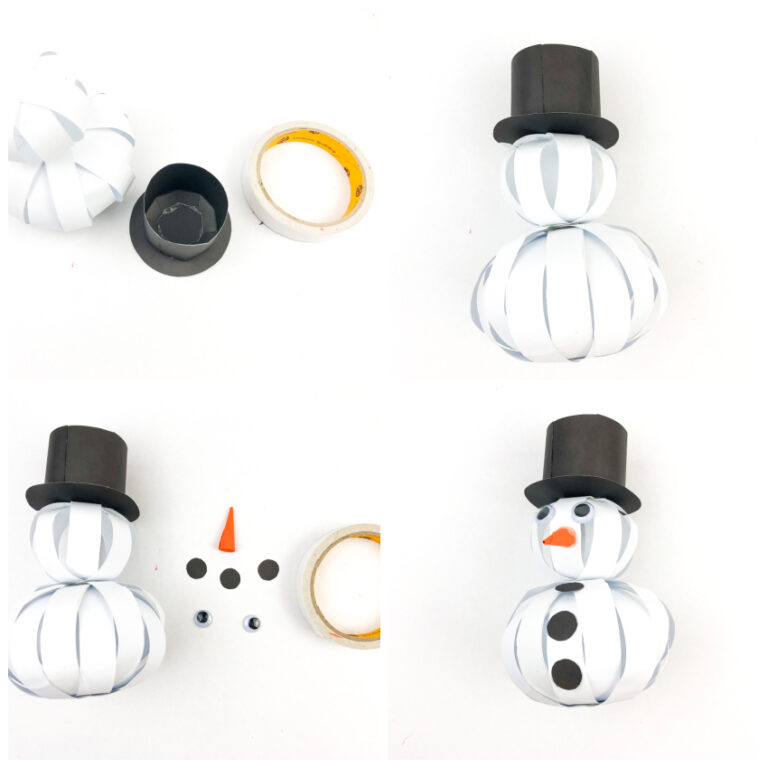 Fun Paper Snowman Craft for Kids - Mom Does Reviews