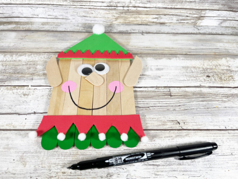 Dollar Store Craft Stick Elf for Kids - Mom Does Reviews