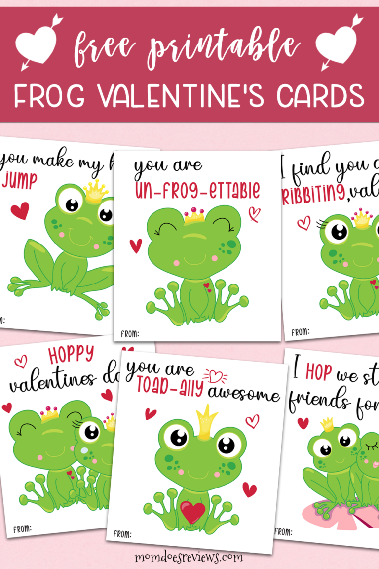 Fun Frog Valentine's Cards #printables - Mom Does Reviews