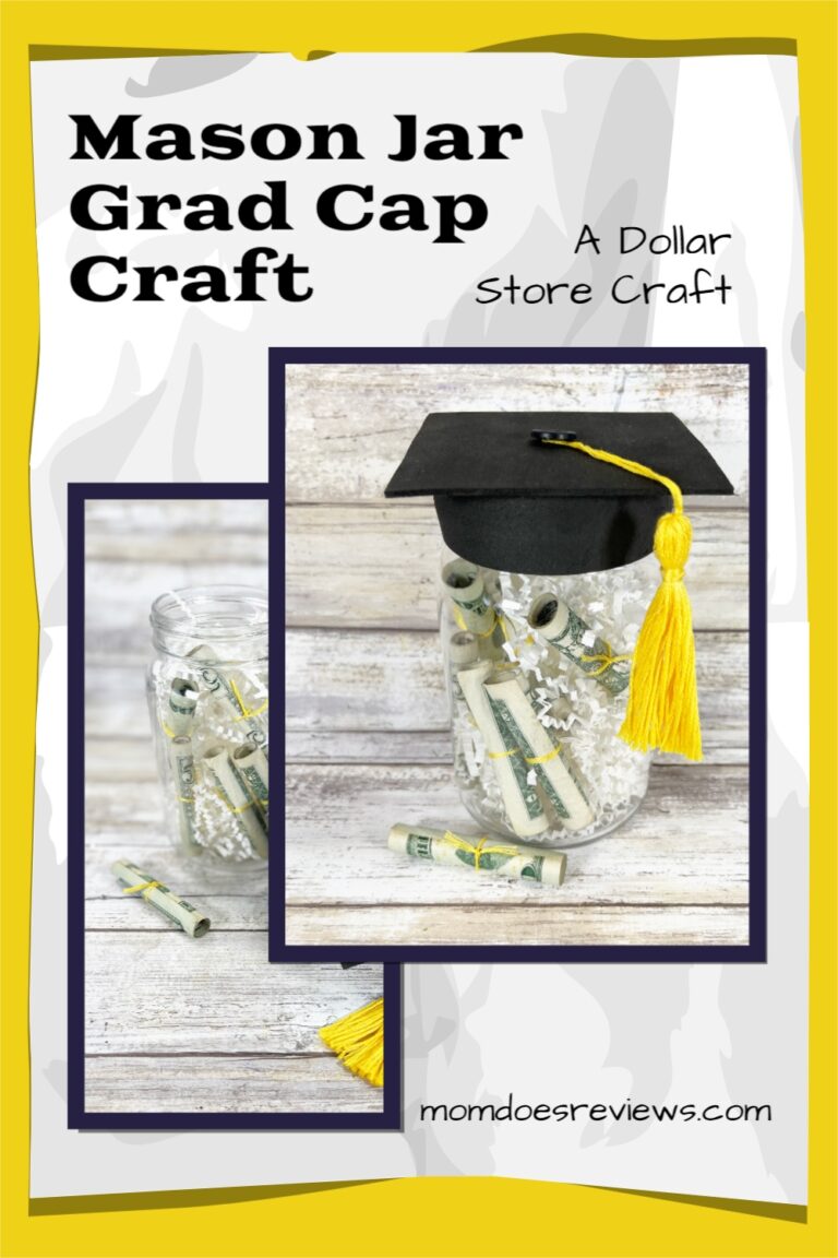 Make a Dollar Store Mason Jar Grad Cap Craft! - Mom Does Reviews