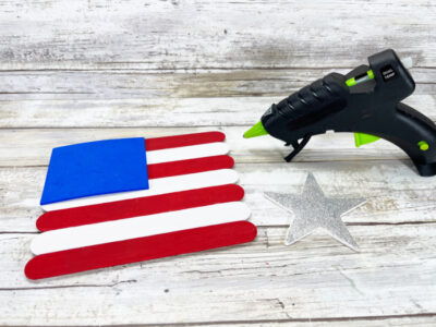 Make a Dollar Store Craft Stick Flag - Mom Does Reviews
