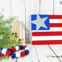 Make a Dollar Store Craft Stick Flag - Mom Does Reviews