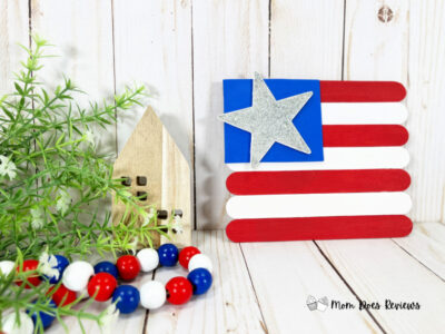 Make a Dollar Store Craft Stick Flag - Mom Does Reviews