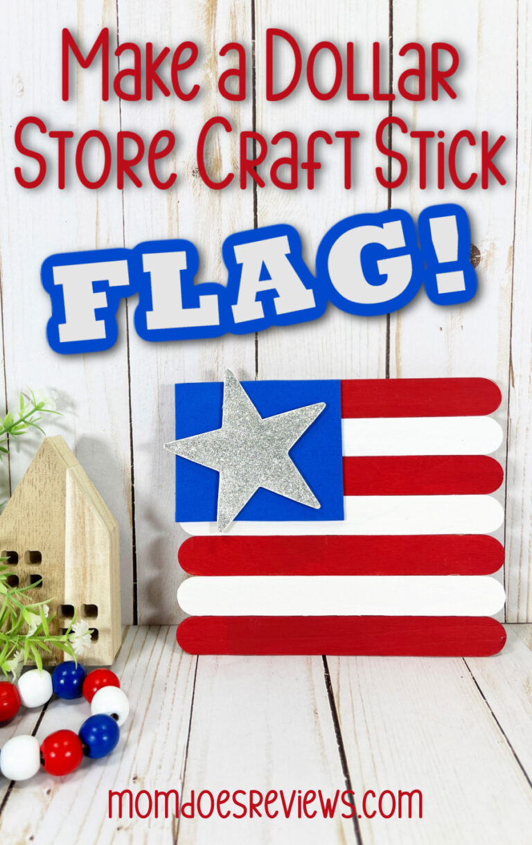 Make a Dollar Store Craft Stick Flag - Mom Does Reviews