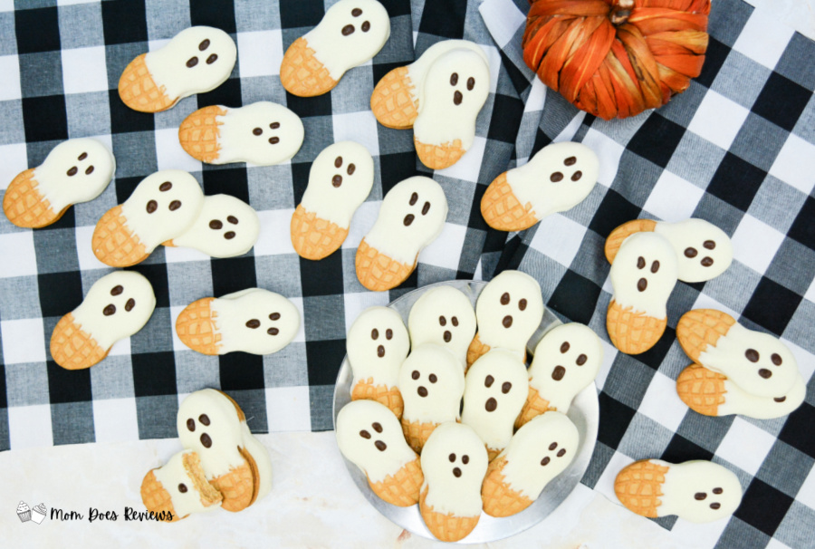 Easy Nutter Butter Ghost Cookies - Mom Does Reviews