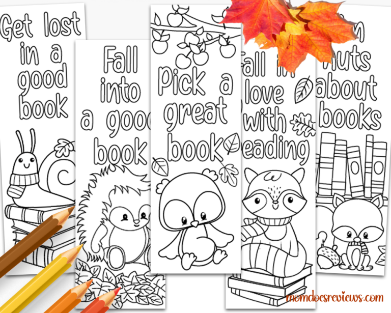 Color Your Own Fun Fall Bookmarks - Mom Does Reviews