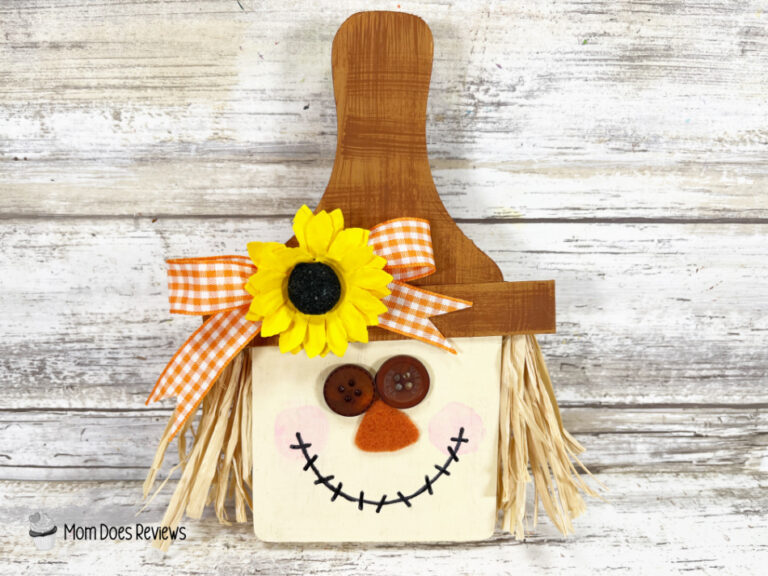 Dollar Store Cutting Board Scarecrow Craft - Mom Does Reviews