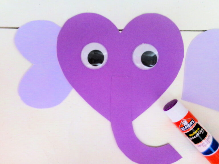 Easy Heart Elephant Craft - Mom Does Reviews