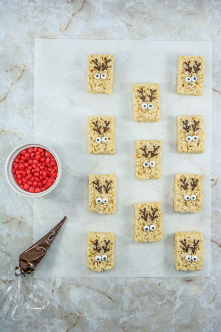 Reindeer Rice Krispie Treats - Mom Does Reviews