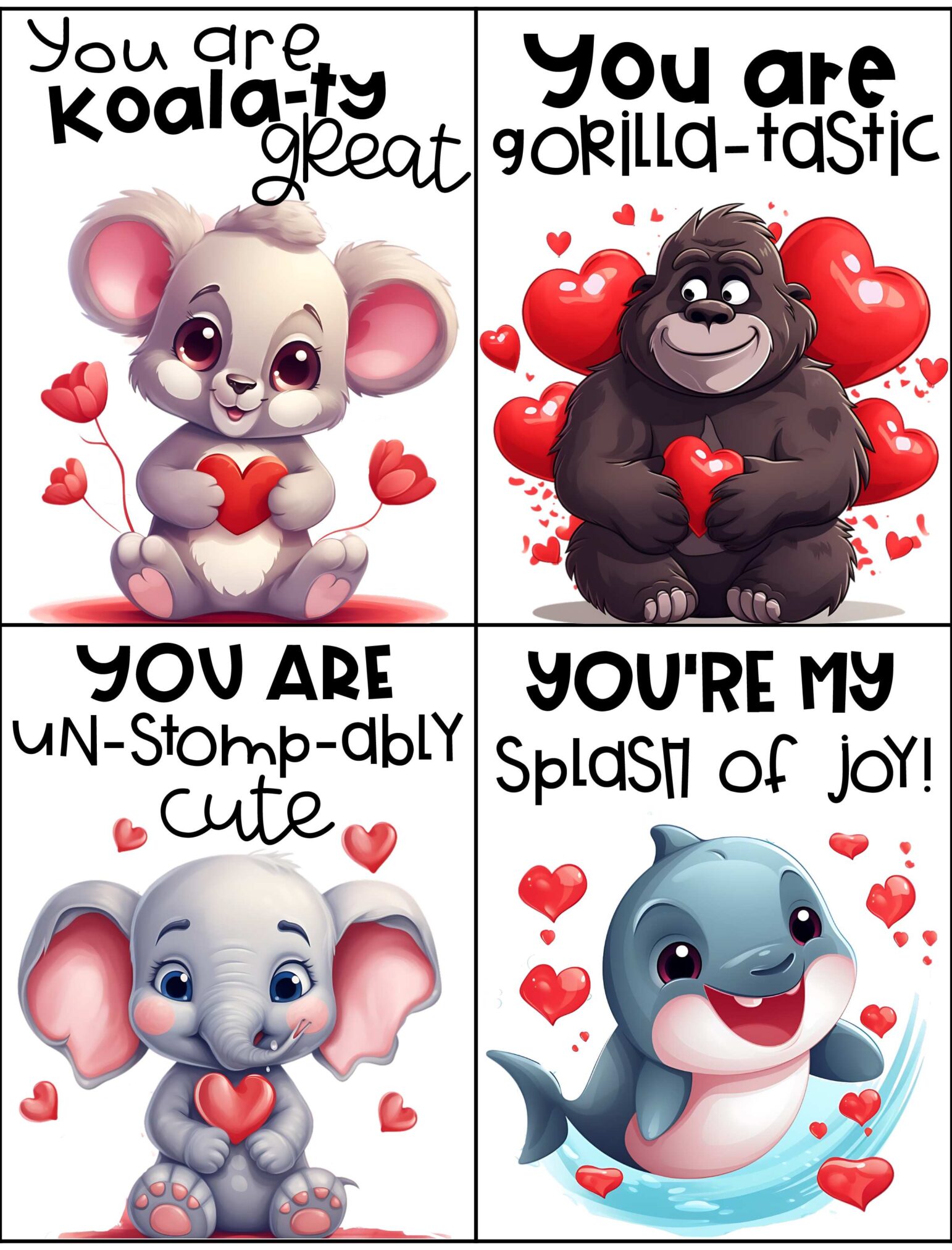 Print these Adorable Animal Valentine's Day Cards - Mom Does Reviews