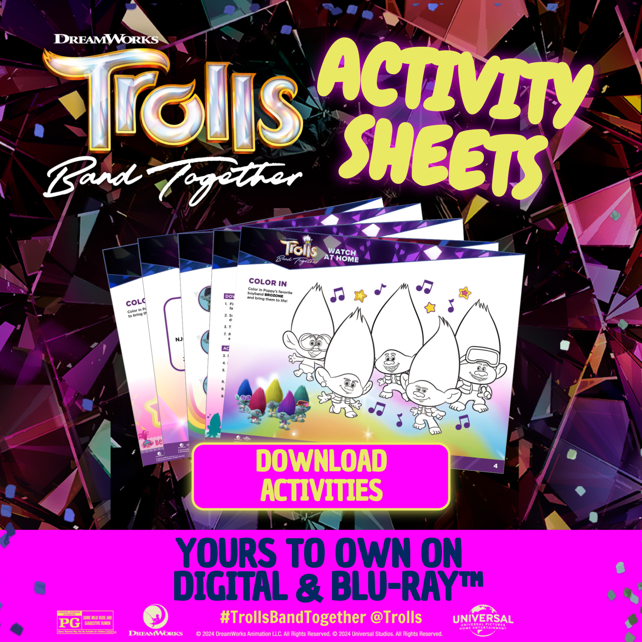 Trolls Band Together Activity Sheets - Mom Does Reviews
