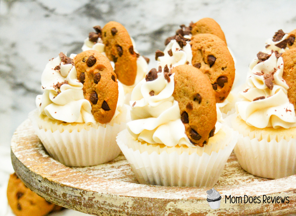 Chocolate Chip Cookie Cupcakes - Mom Does Reviews