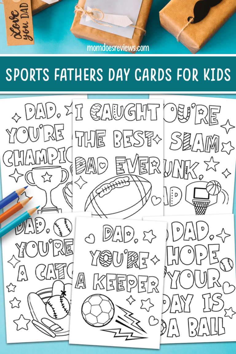Sports-Themed Father's Day Cards #FreePrintable - Mom Does Reviews