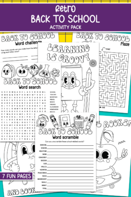 Retro Back-to-School Activity Pack #FreePrintable - Mom Does Reviews